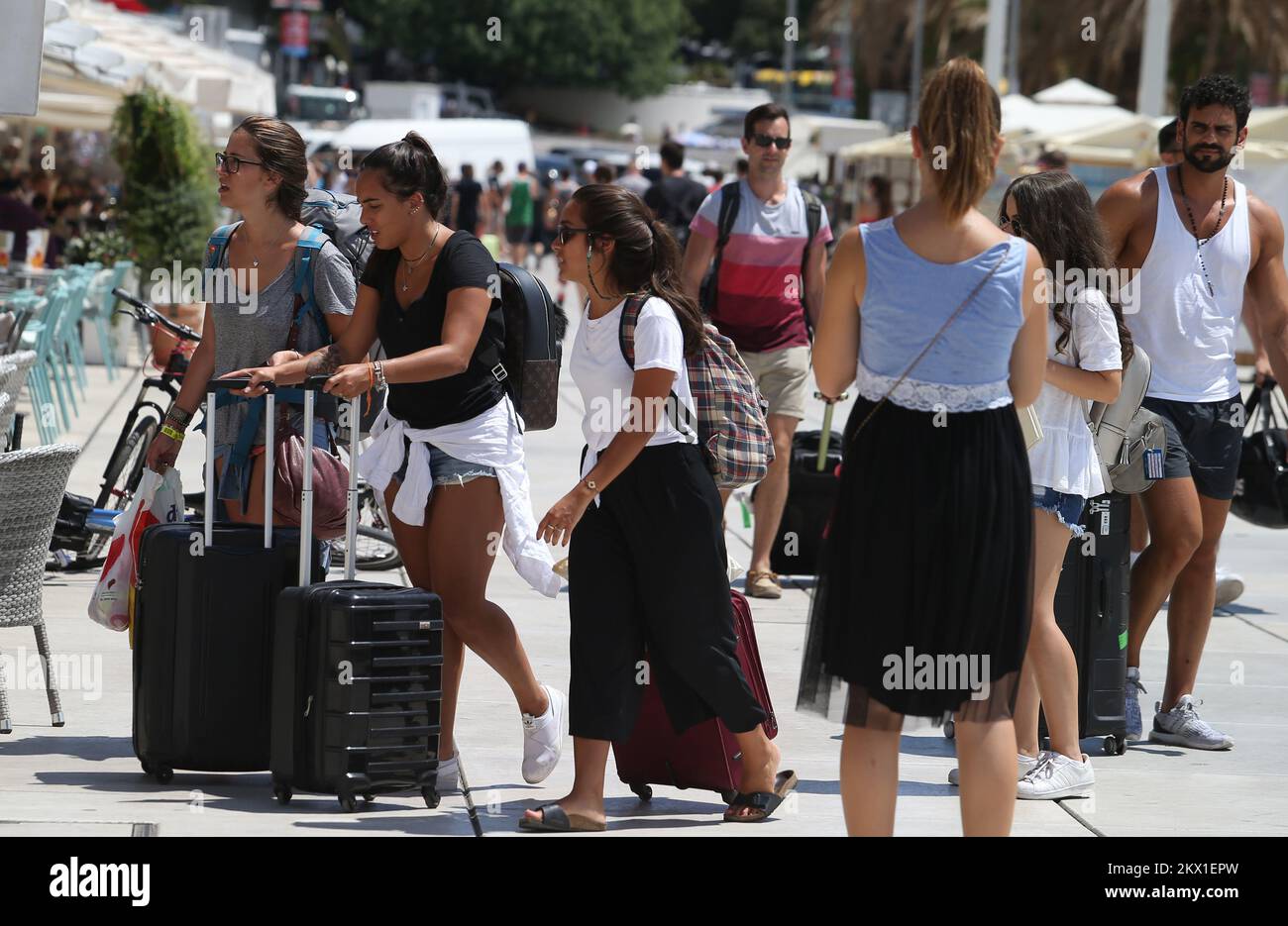 14.07.2017., Split, Croatia - Young people gathering at Poljud stadium ...