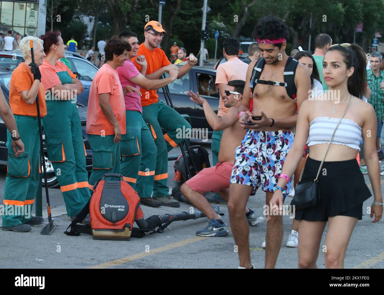 15.07.2017., Croatia, Split - Morning near the Poljud Stadium after the ...