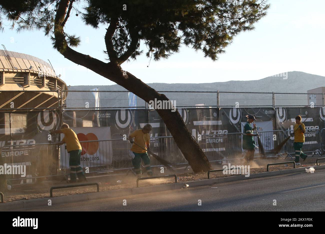 15.07.2017., Croatia, Split - Morning near the Poljud Stadium after the ...