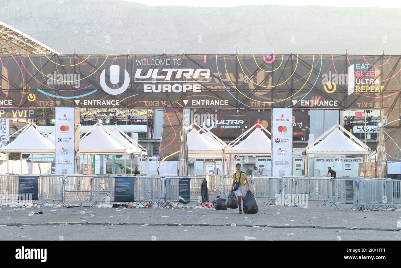 15.07.2017., Croatia, Split - Morning near the Poljud Stadium after the ...