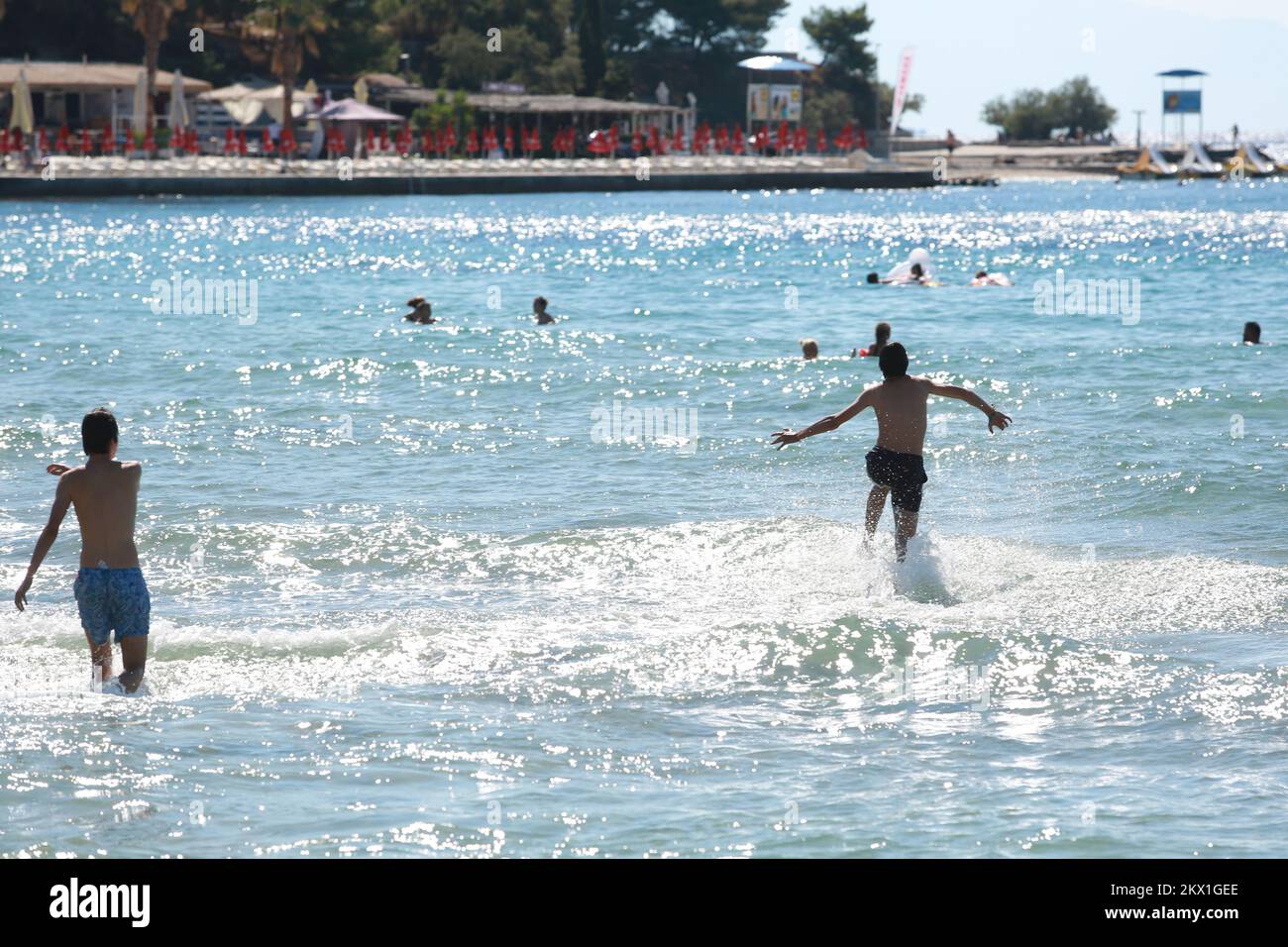 16.07.2017., Split - Sunny day at Bacvice beach. Photo: Miranda Cikotic ...