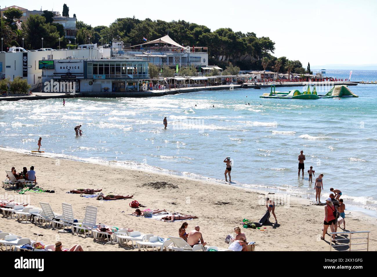 16.07.2017., Split - Sunny day at Bacvice beach. Photo: Miranda Cikotic ...
