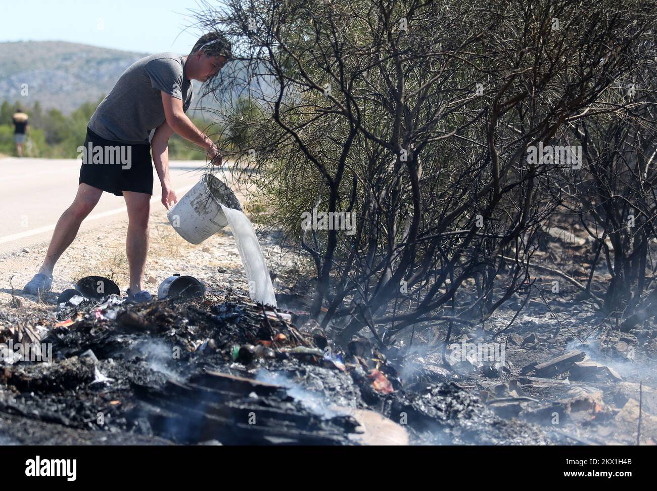 16.07.2017., Brodarica - Fire broke out at Brodarica place. Citizens ...