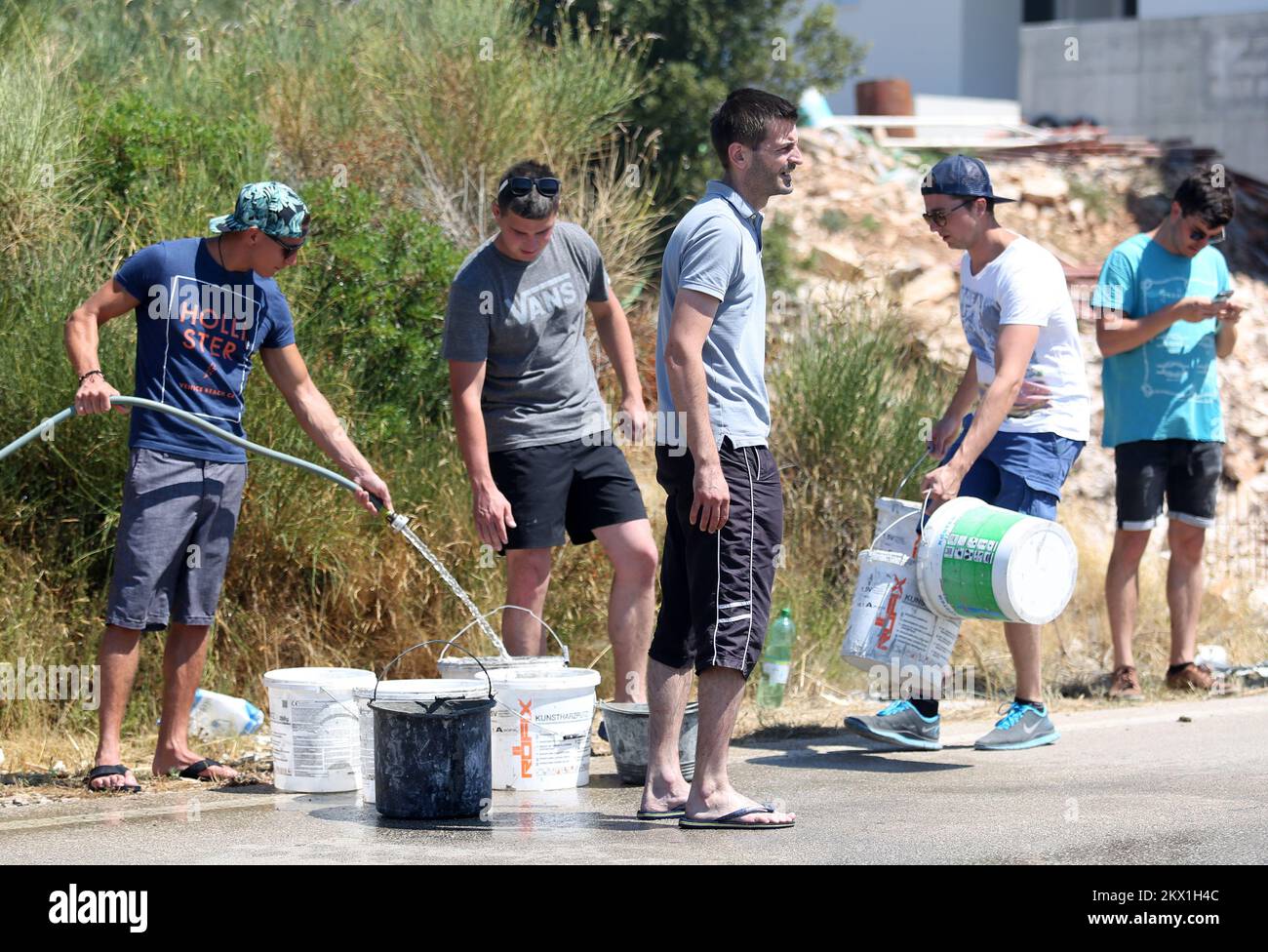 16.07.2017., Brodarica - Fire broke out at Brodarica place. Citizens ...