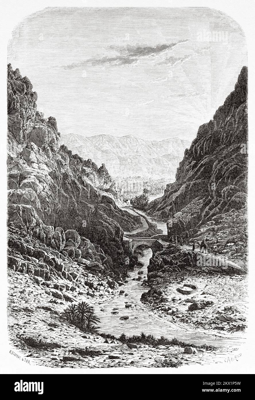 The Mouth of the Desert. El Kantara gorge, Biskra province, Algeria ...