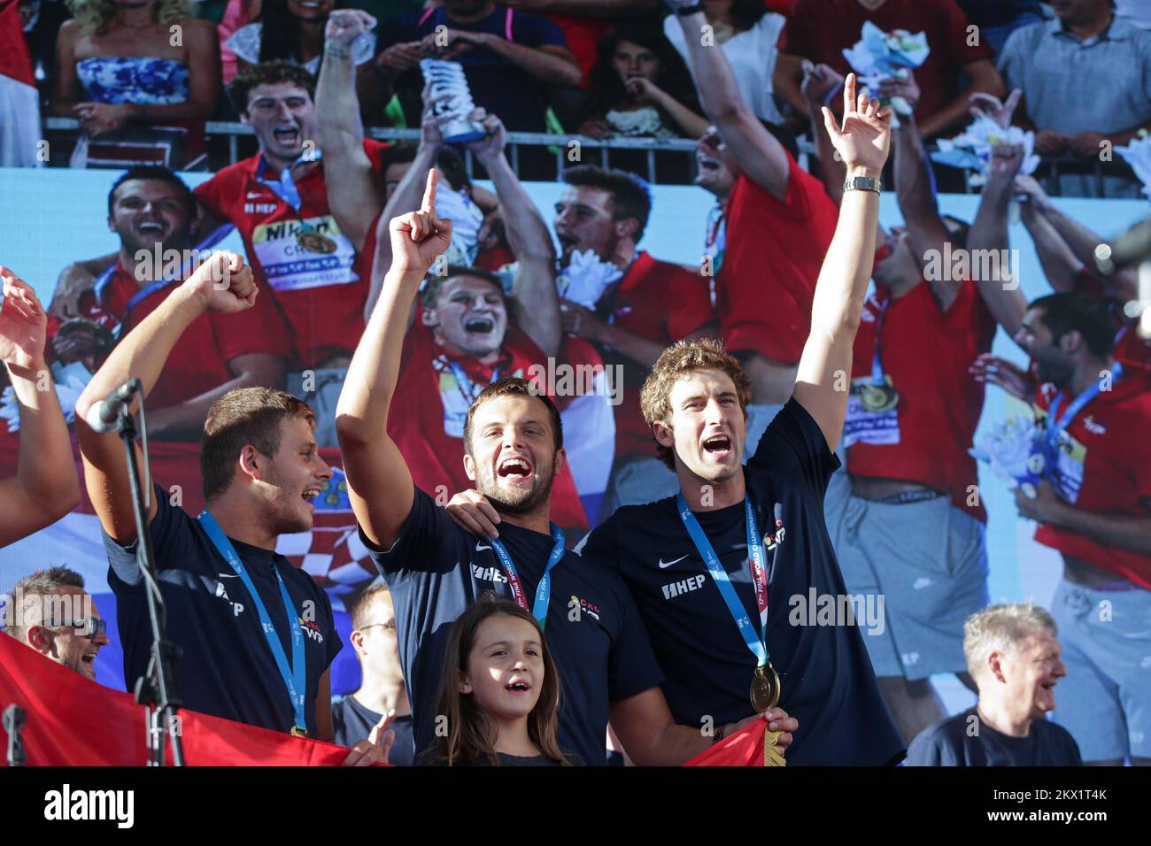 30.07.2017.,Zagreb - Welcoming ceremony of Croatian water polo team ...
