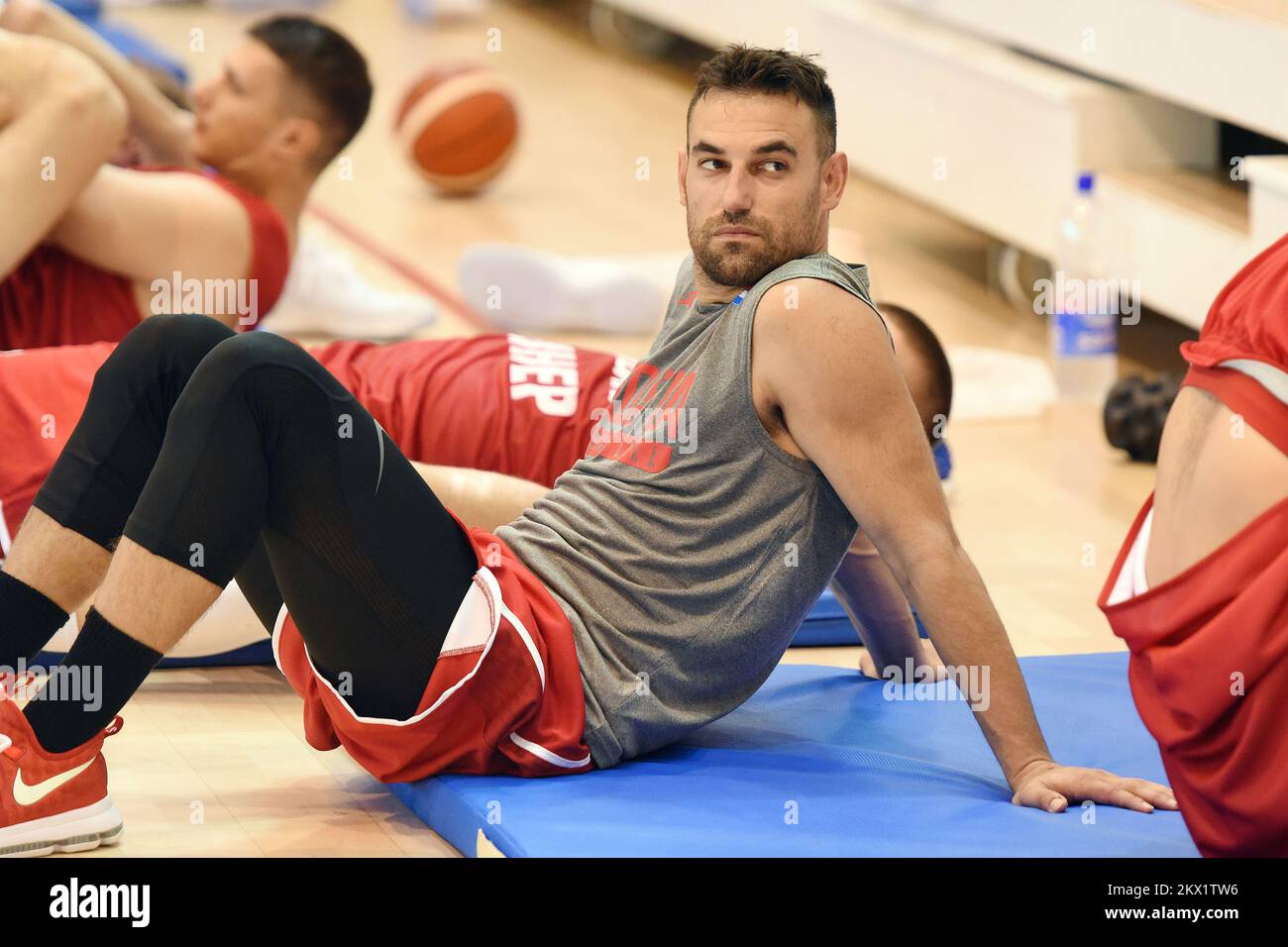 01.08.2017., Sveti Martin na Muri, Croatia - Players of Croatia basketball team practise during ...