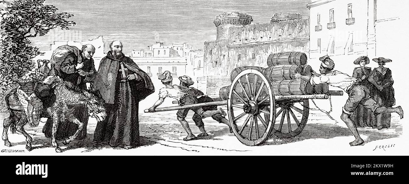 Water carriers, Naples, Campania. Italy. Naples and the Neapolitans by ...