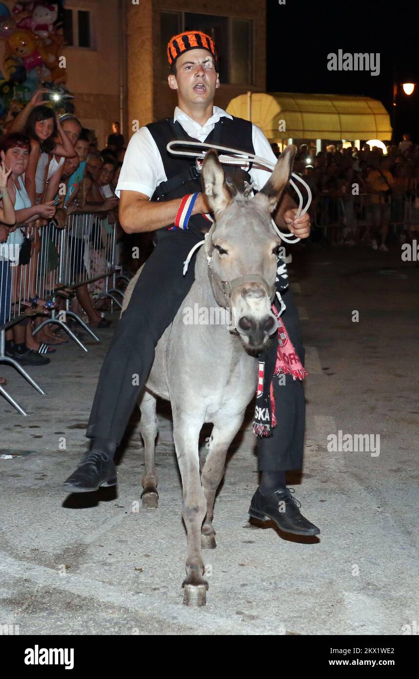 01.08.2017., Tribunj, Croatia - The 50th jubilee race of donkeys was ...