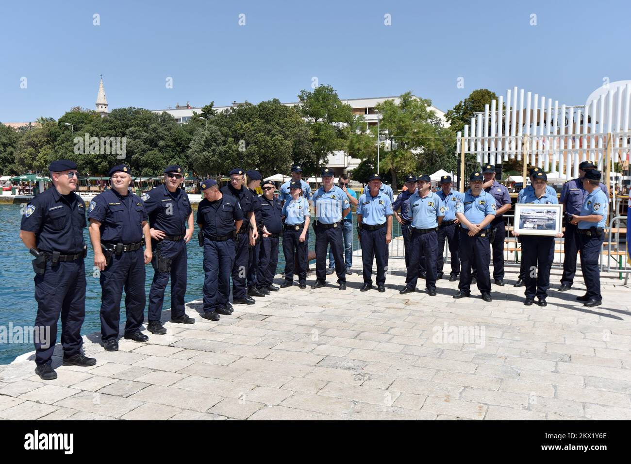 04.08.2017., Croatia, Zadar - On the pier at waterfront, Zadar Police ...