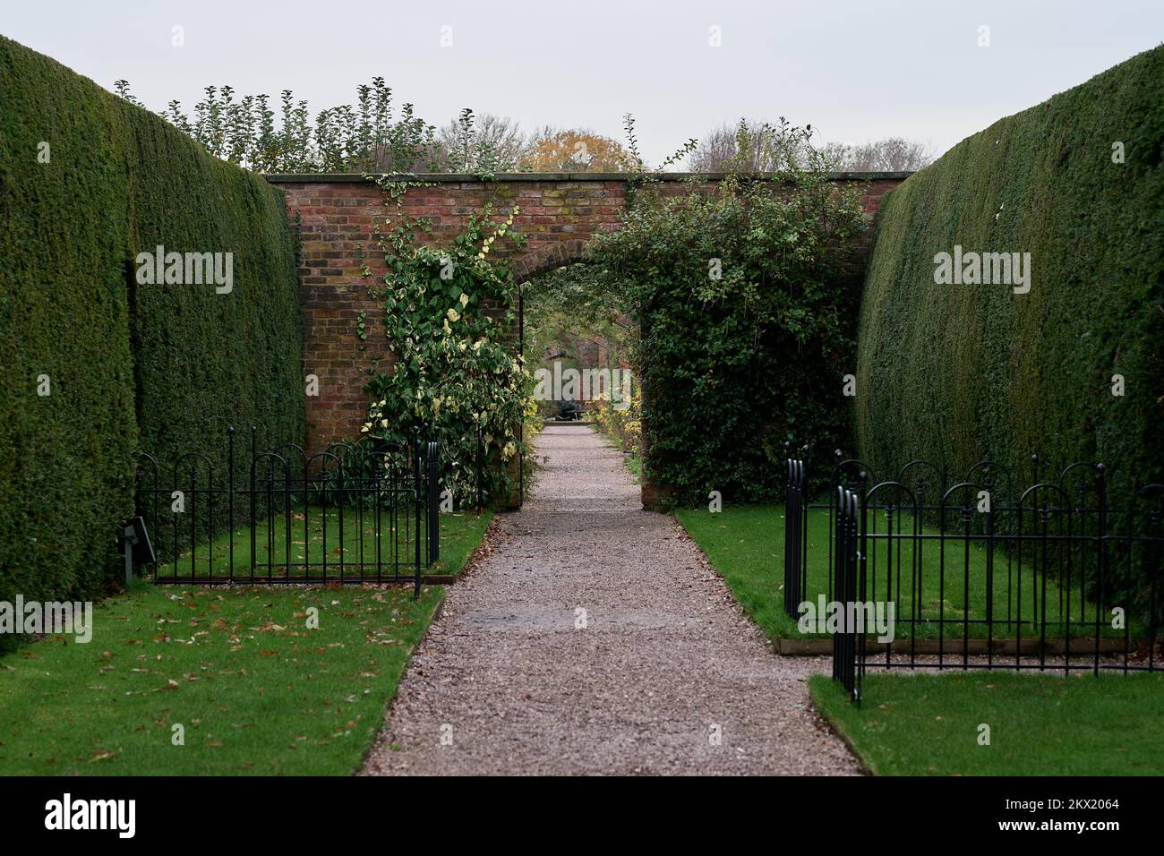 Arley Hall and Gardens pathway Stock Photo - Alamy
