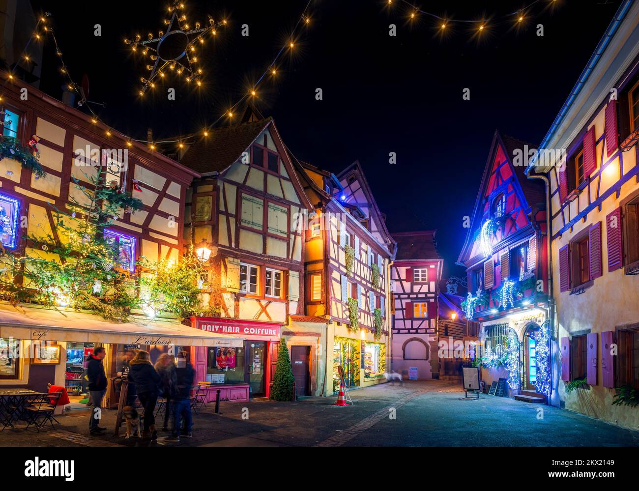 Colmar, France - December 2017. Marche de Noel is famous alsacian ...