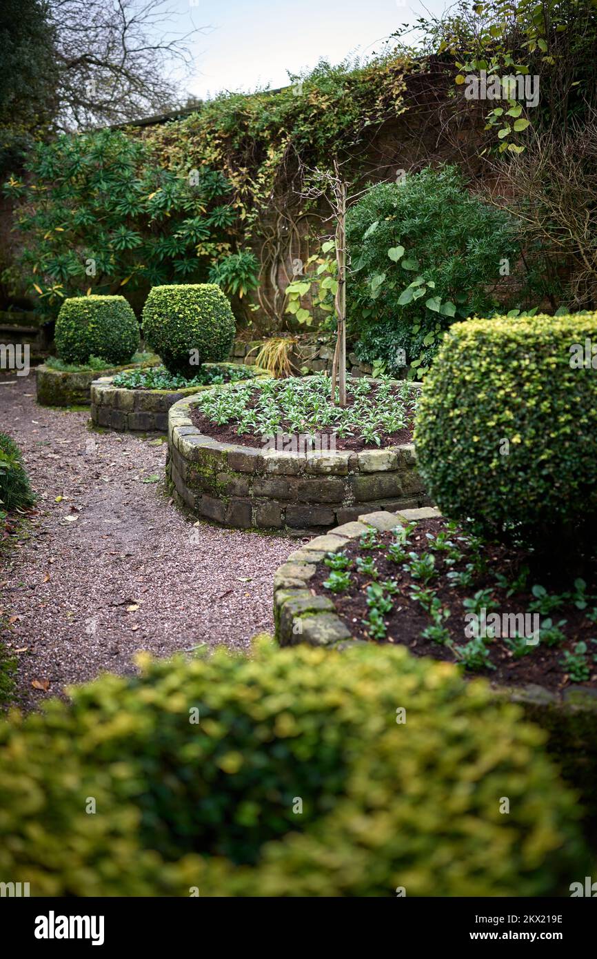 Arley Hall and Gardens garden path Stock Photo - Alamy