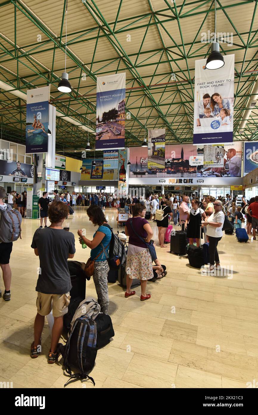 08.08.2017., Pula, Croatia - Pula Airport during summer season recorded ...