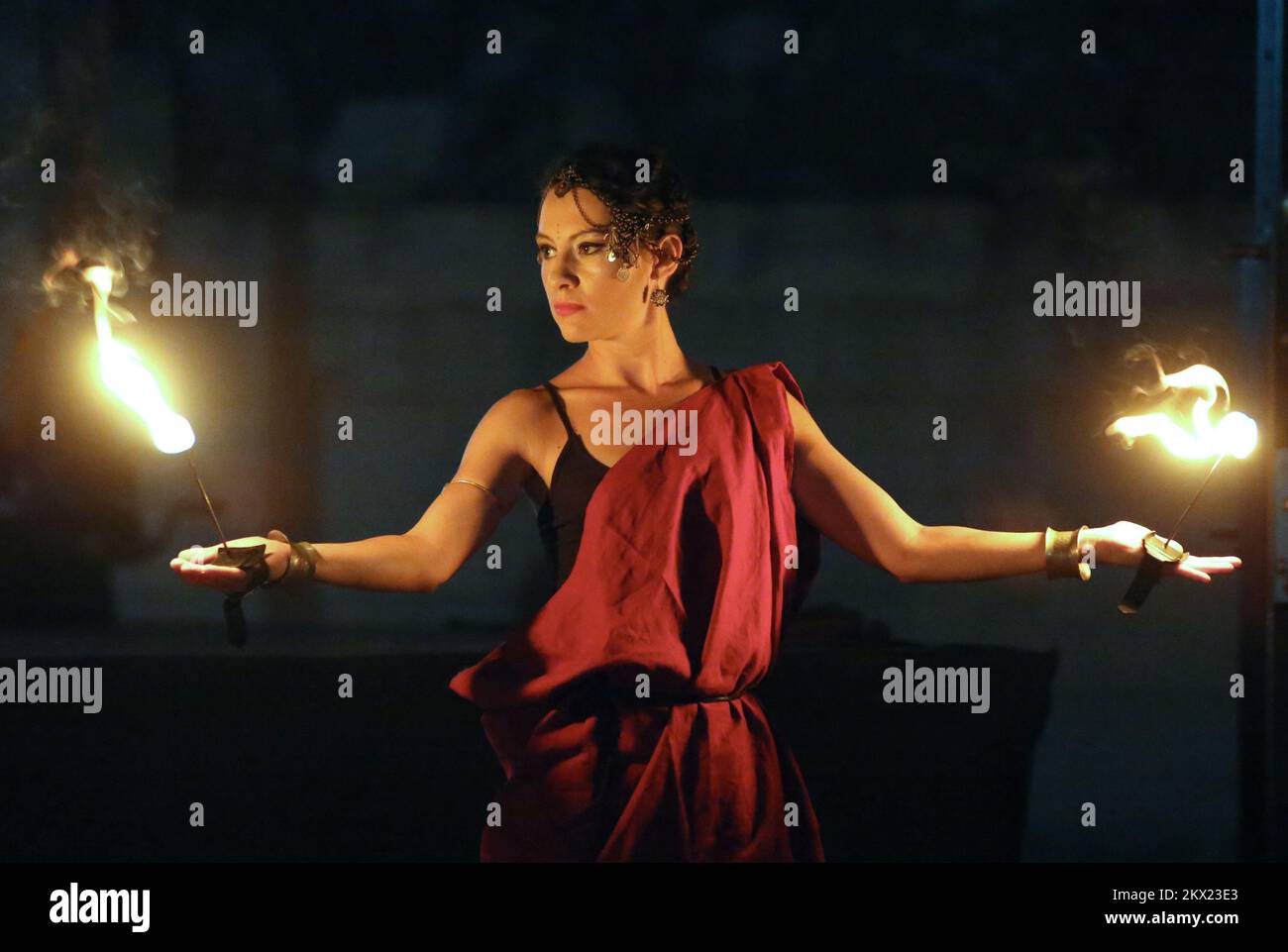 13.08.2017., Croatia, Ivosevci - In Burnum's Roman Amphitheater were ...