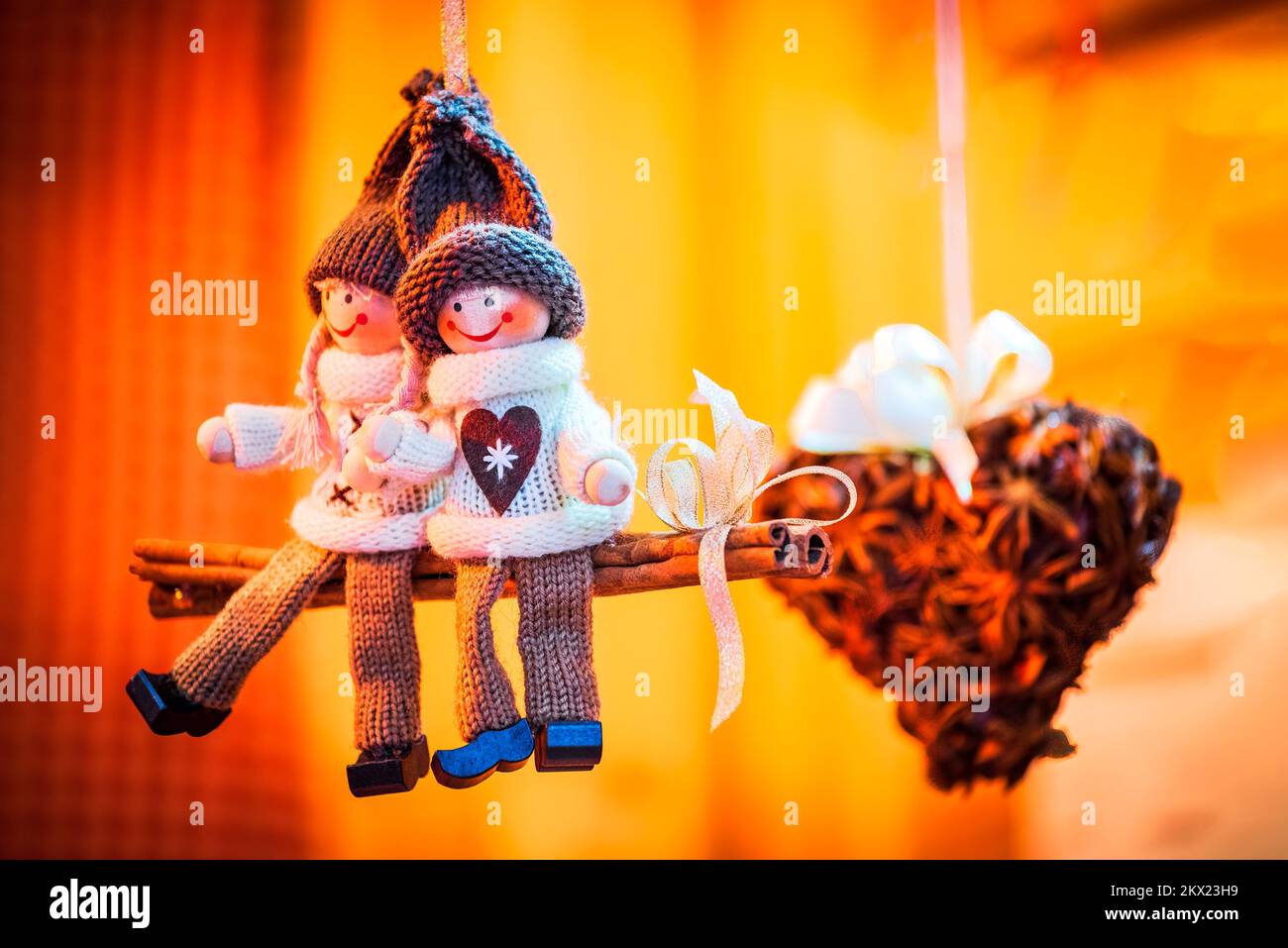 Salzburg, Austria. Dolls decorations for Christmas Tree at ...