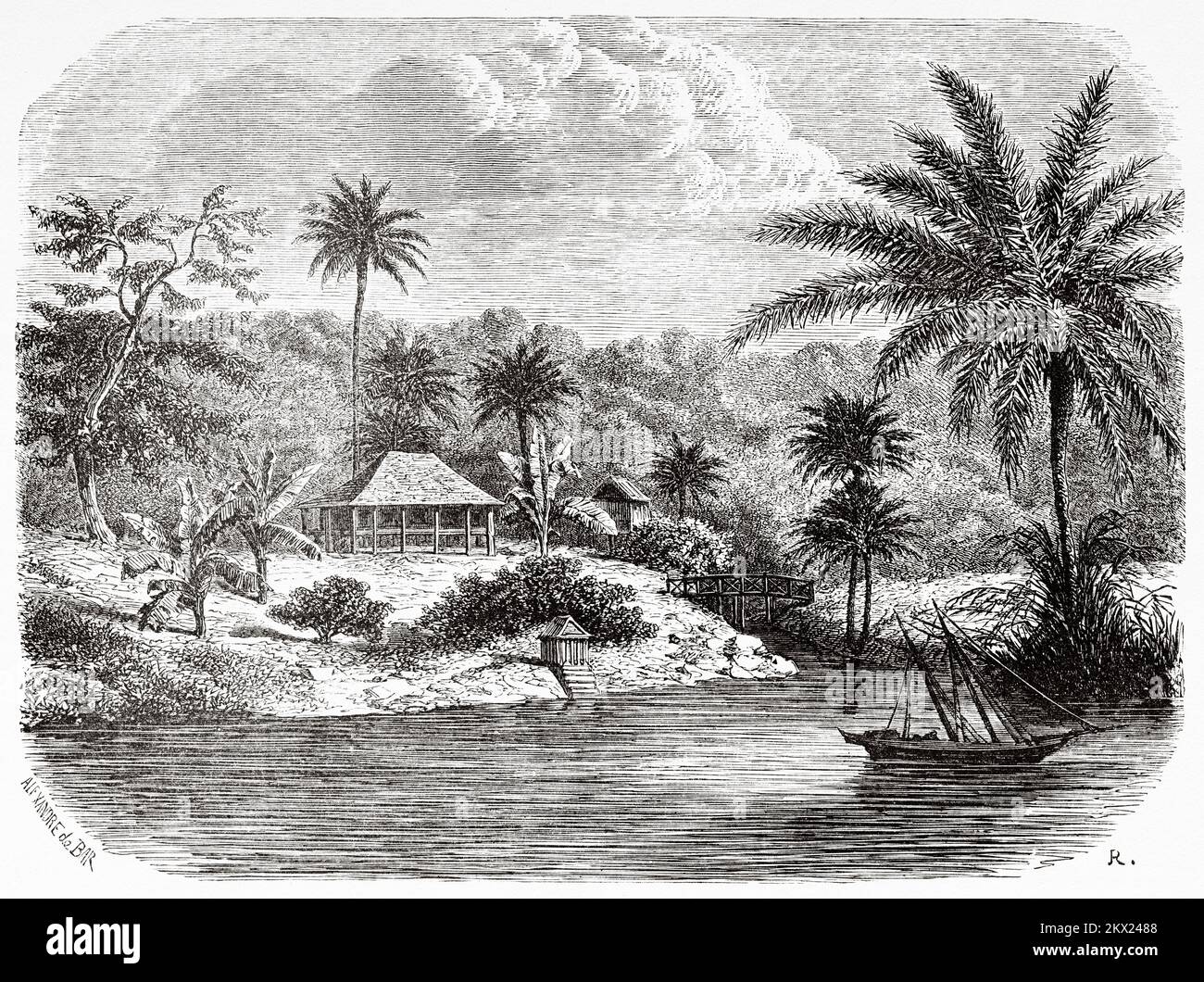 The Rajah James Brooke's residence in Sarawak, Borneo. The travels of ...