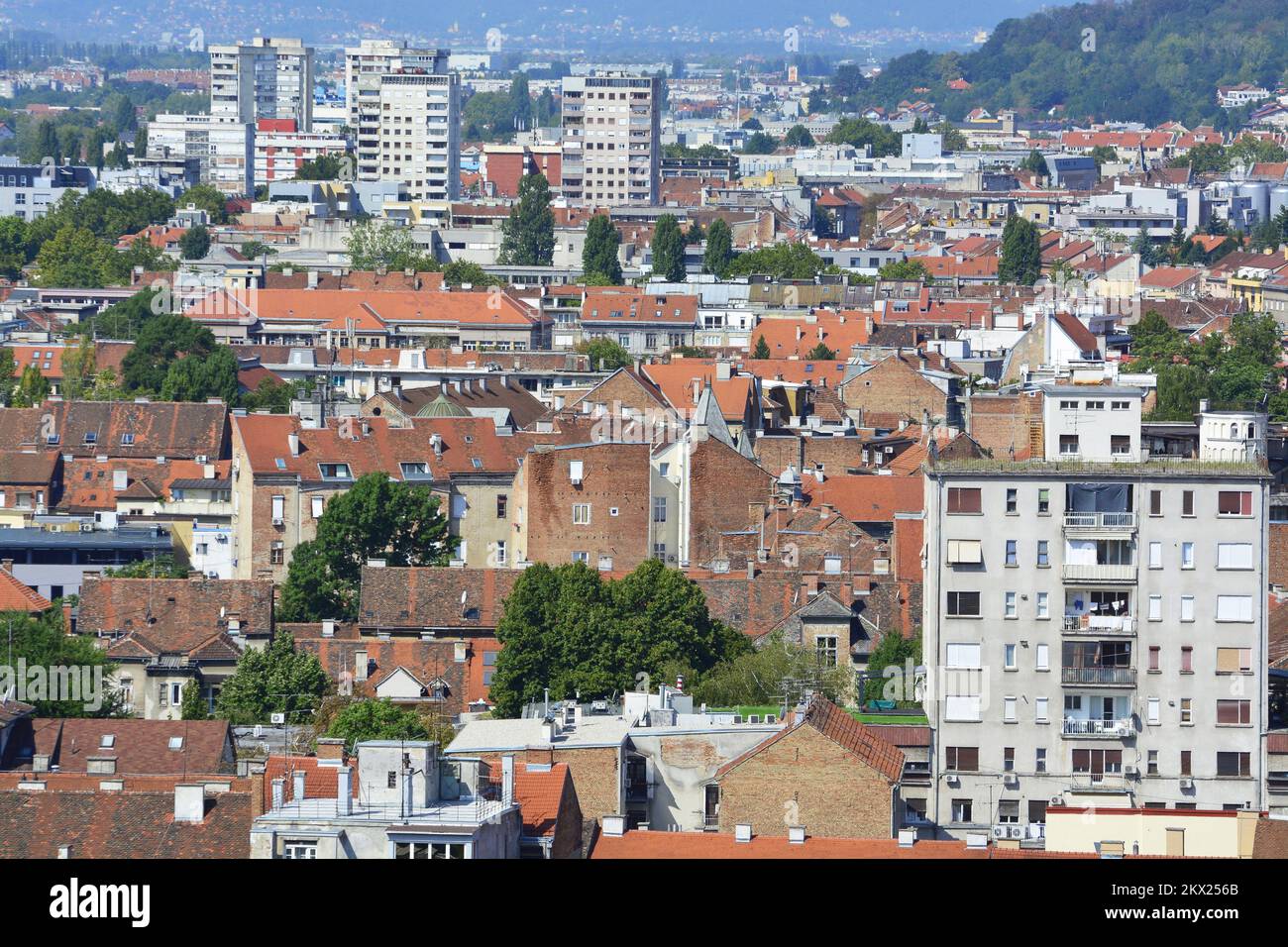 17.08.2017., Zagreb, Croatia - Great panoramic view of Zagreb from ...