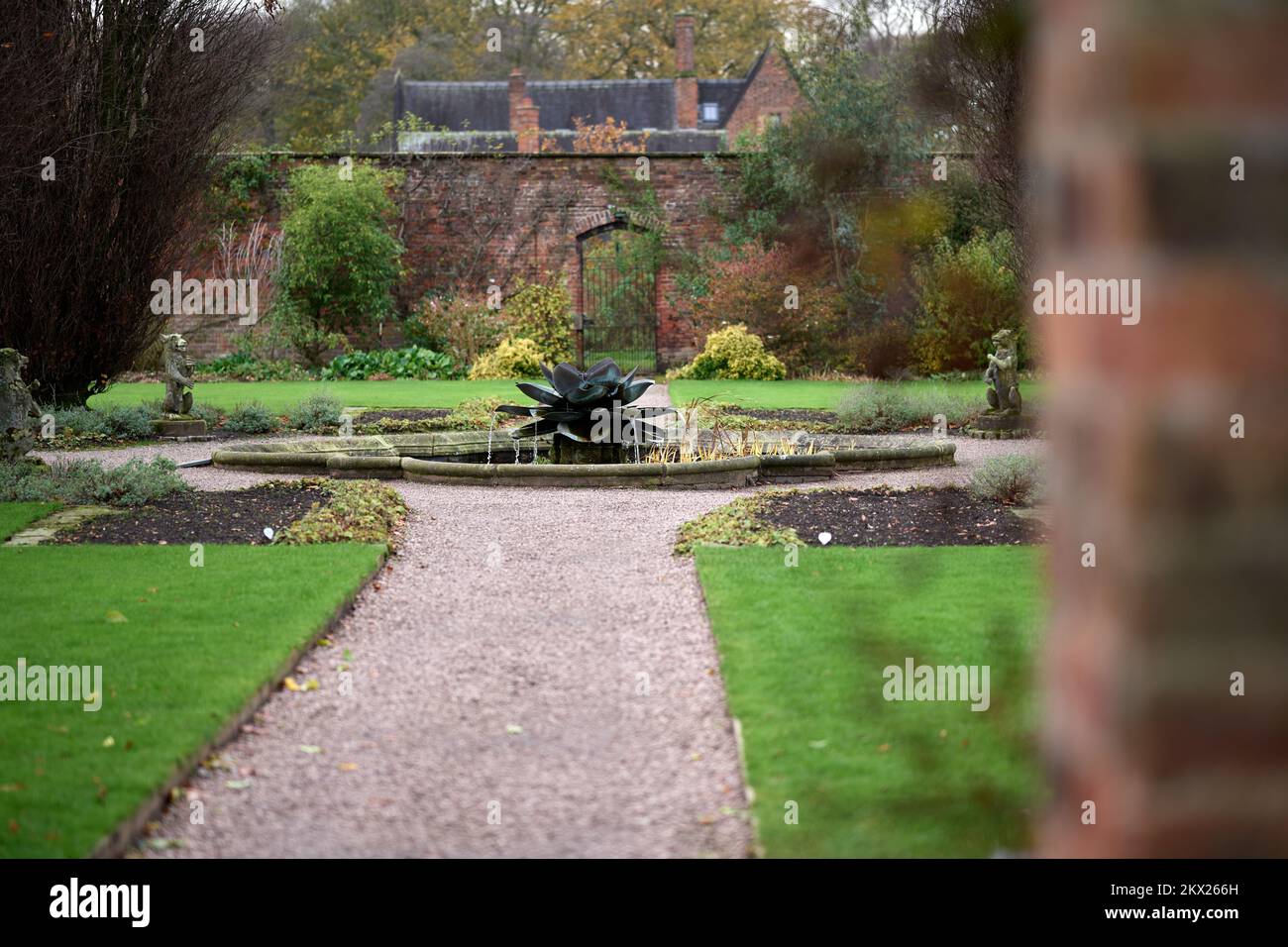 Arley Hall and Gardens fountain Stock Photo - Alamy