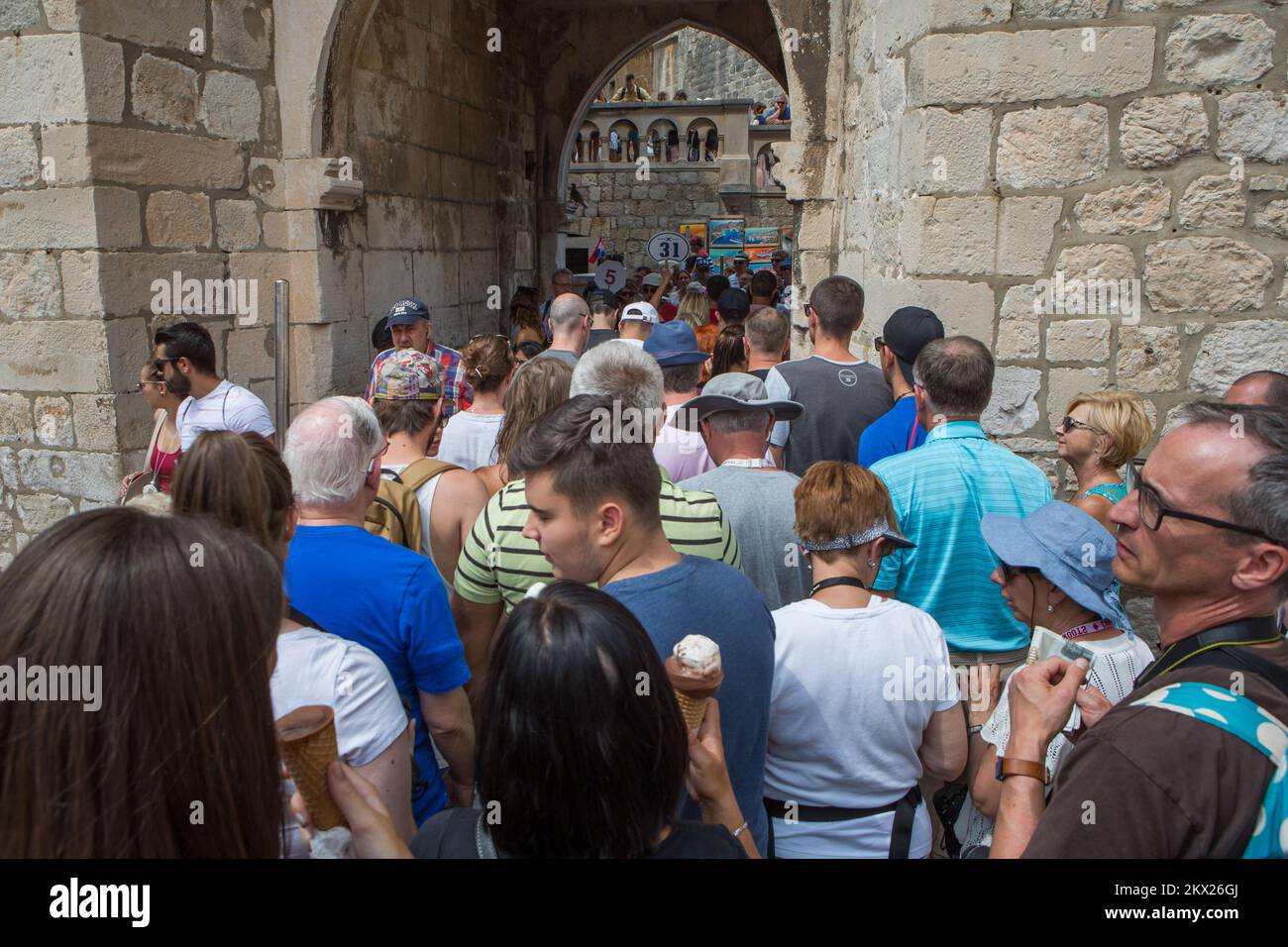 21.08.2017., Dubrovnik, Croatia - Red warning inside Dubrovnik Walls ...