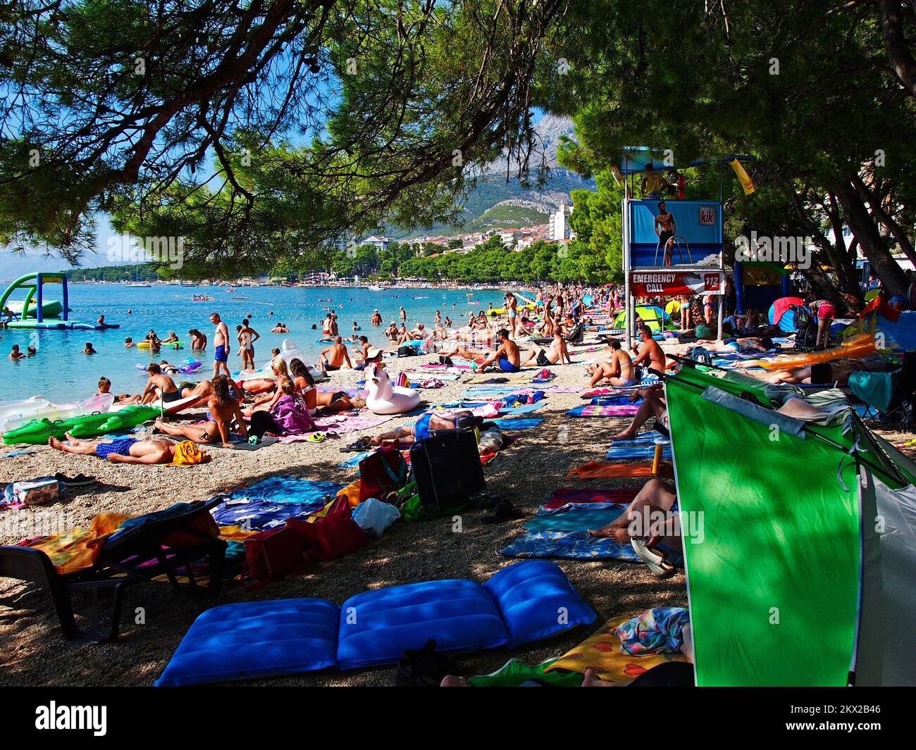 30.08.2017., Makarska, Croatia - Although is the end of August beaches ...