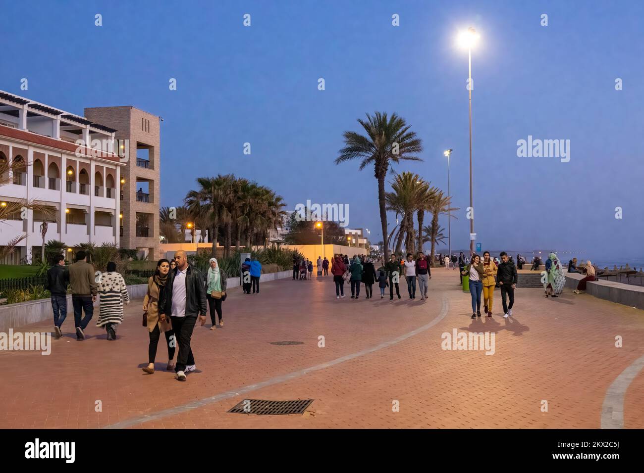 Promenade walk in Agadir Stock Photo - Alamy