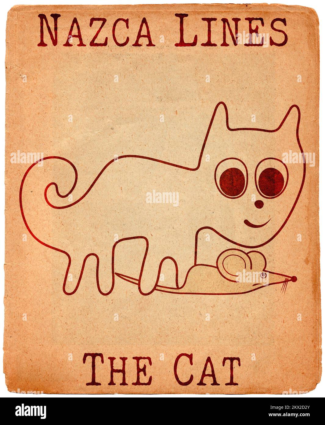 Cat and mouse - a paraphrase of the famous geoglyph The Cat from Nazca ...