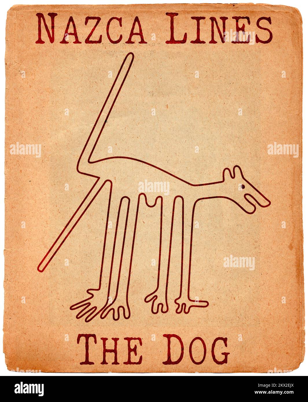Geoglyph of the dog from Nazca, The Nazca Lines, Nazca Desert, Peru ...