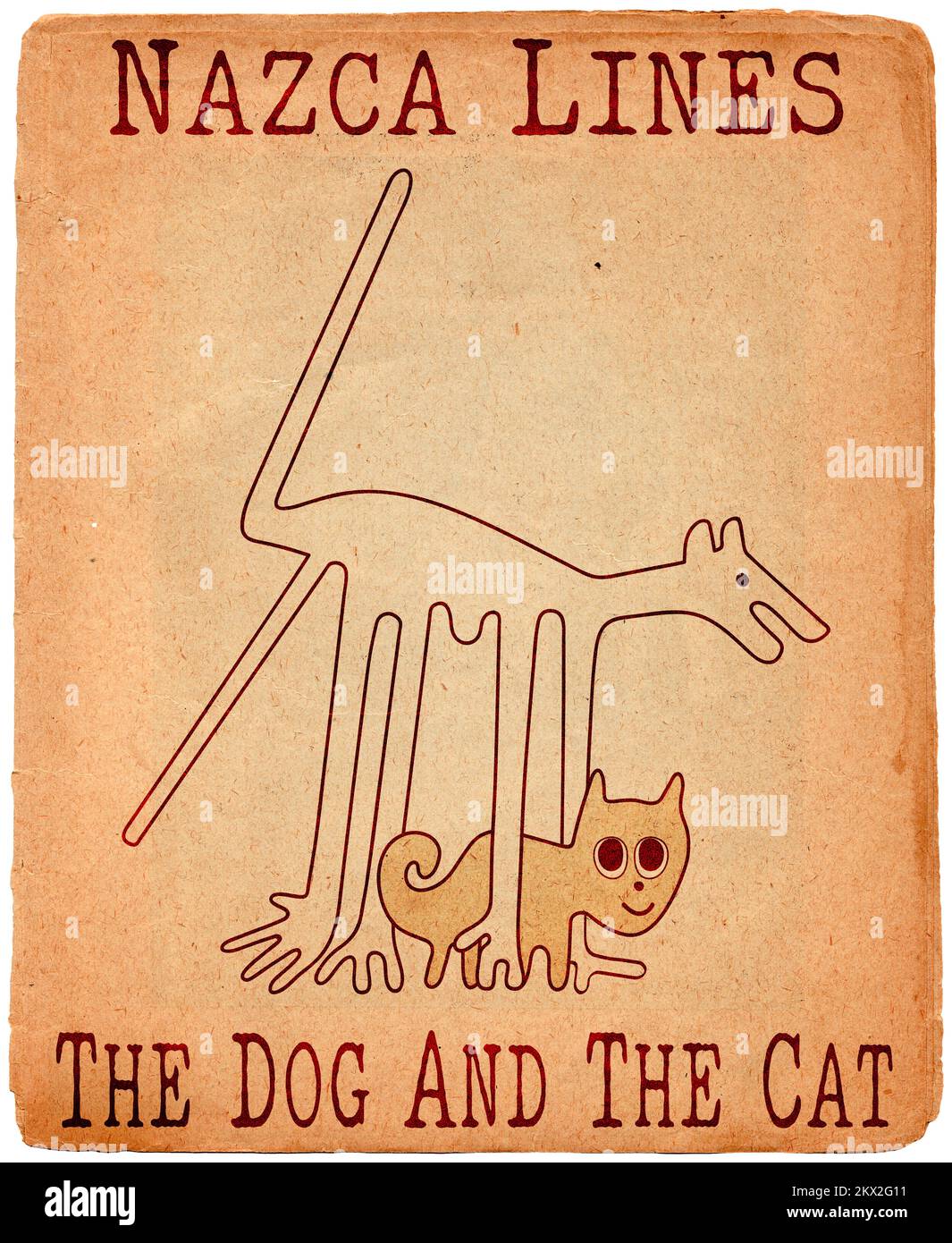 The dog and the cat - a paraphrase of the famous geoglyphs from Nazca ...