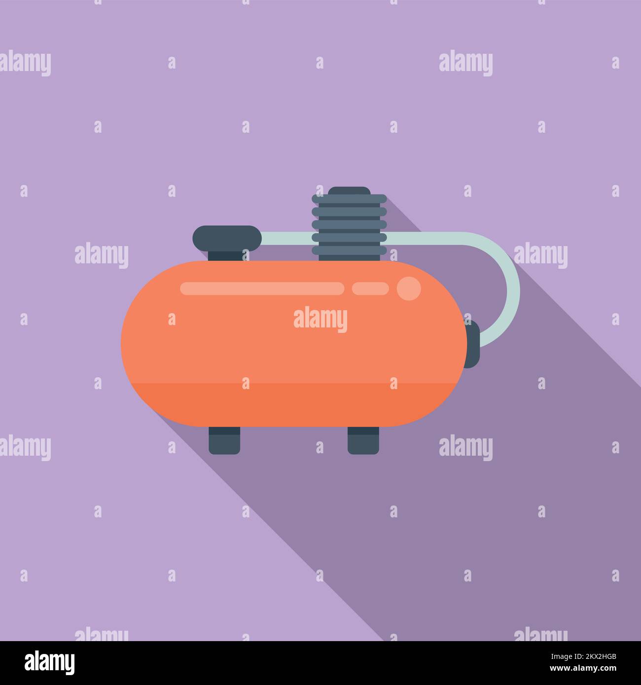 Compressor motor icon flat vector. Air machine. Electric compression ...