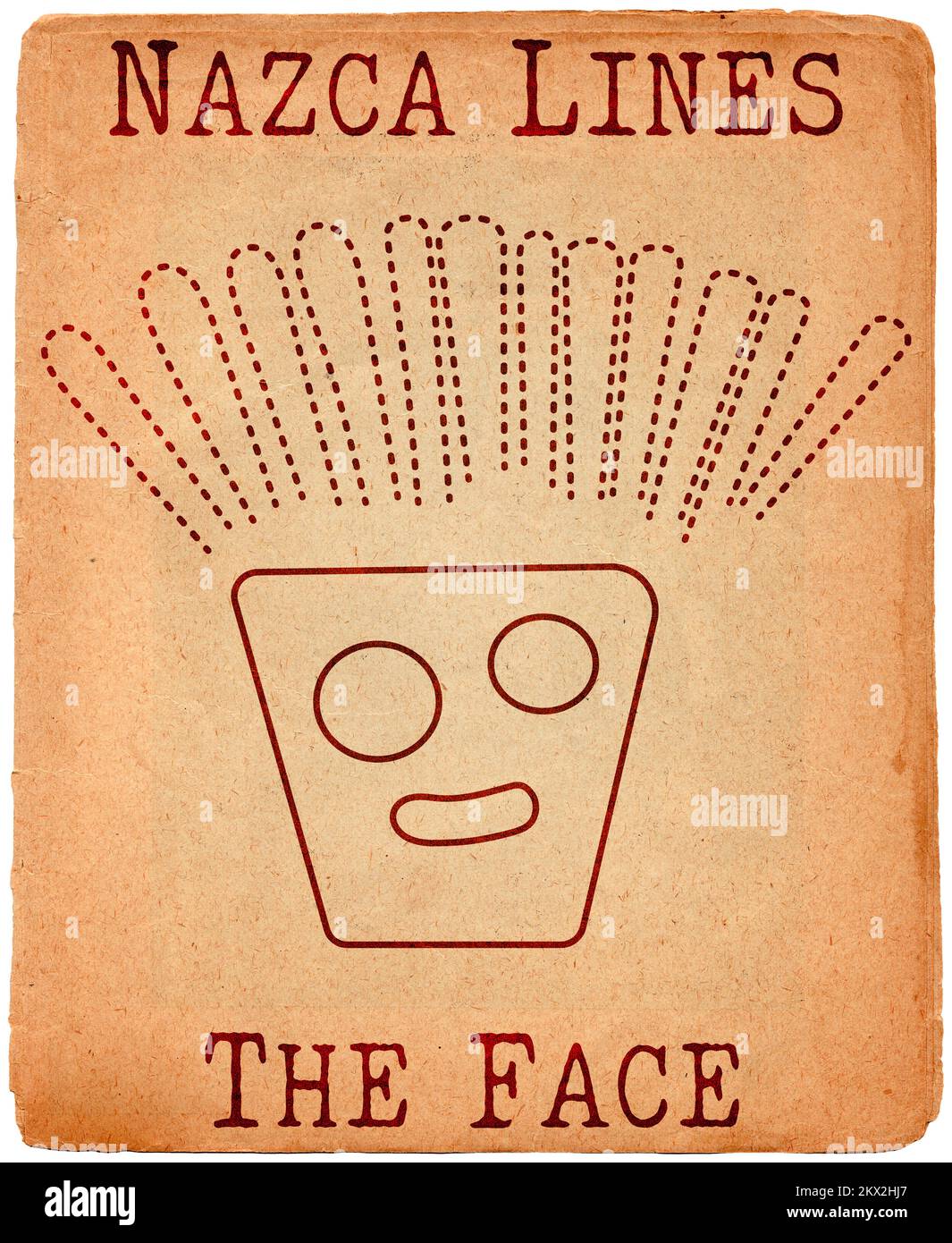 Geoglyph of the face from Nazca, The Nazca Lines, Nazca Desert, Peru ...