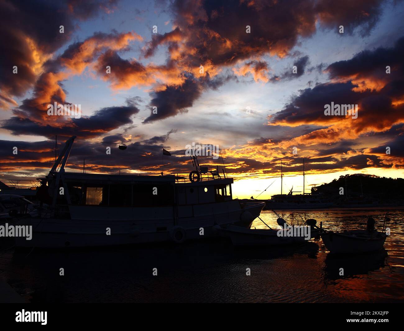 20.09.2017., Croatia, Makarska - Beautiful sunset above Makarska with ...