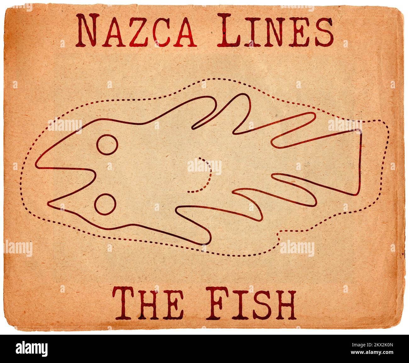 Geoglyph of the fish from Nazca, The Nazca Lines, Nazca Desert, Peru ...