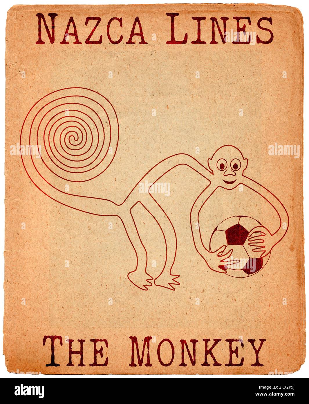 Monkey with the soccer ball in hands - paraphrase of the famous ...