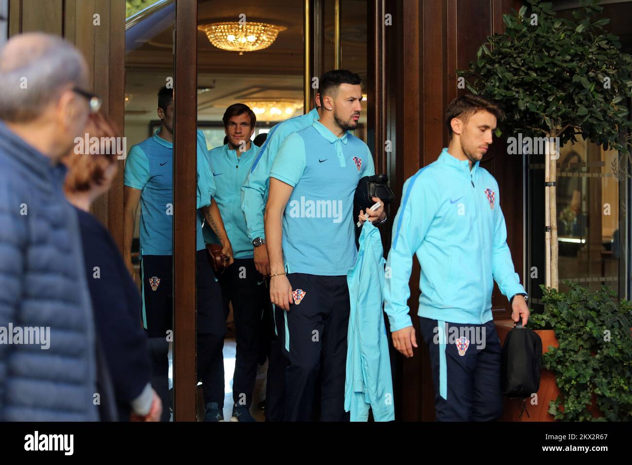 07.10.2017., Croatia, Opatija - The players of the Croatian national ...