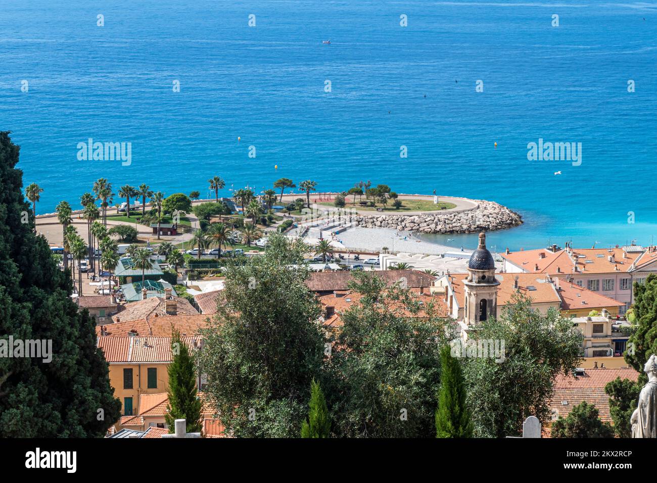 Aerial view of the Promenade of Menton Stock Photo - Alamy