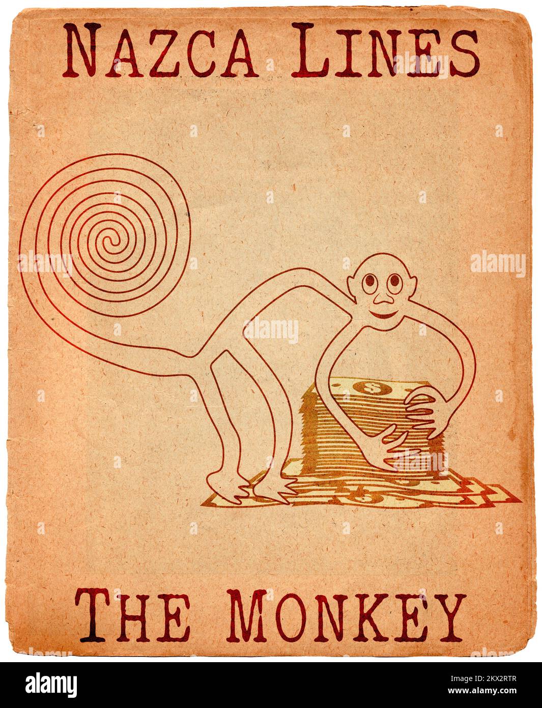 Monkey with a pile of money - a paraphrase of the famous geoglyph The ...