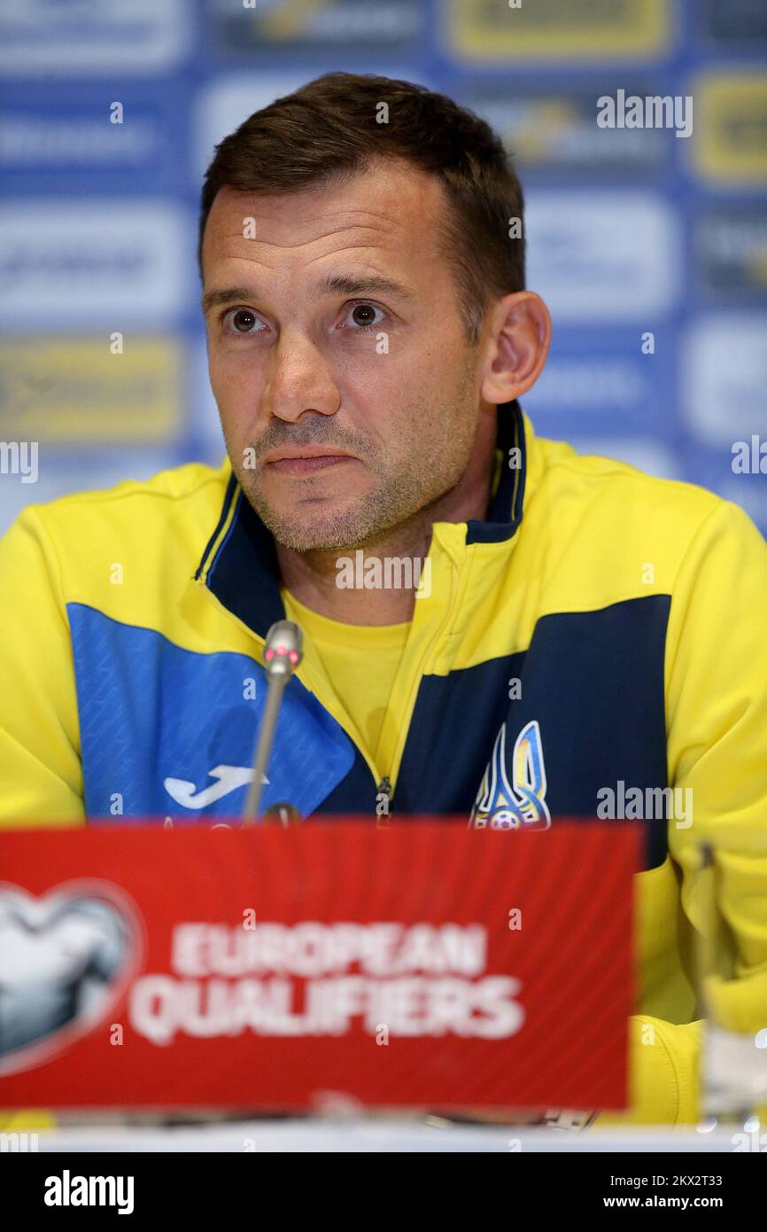 08.10.2017.,Kiev, Ukraine - Ukrainian soccer team coach Andriy ...