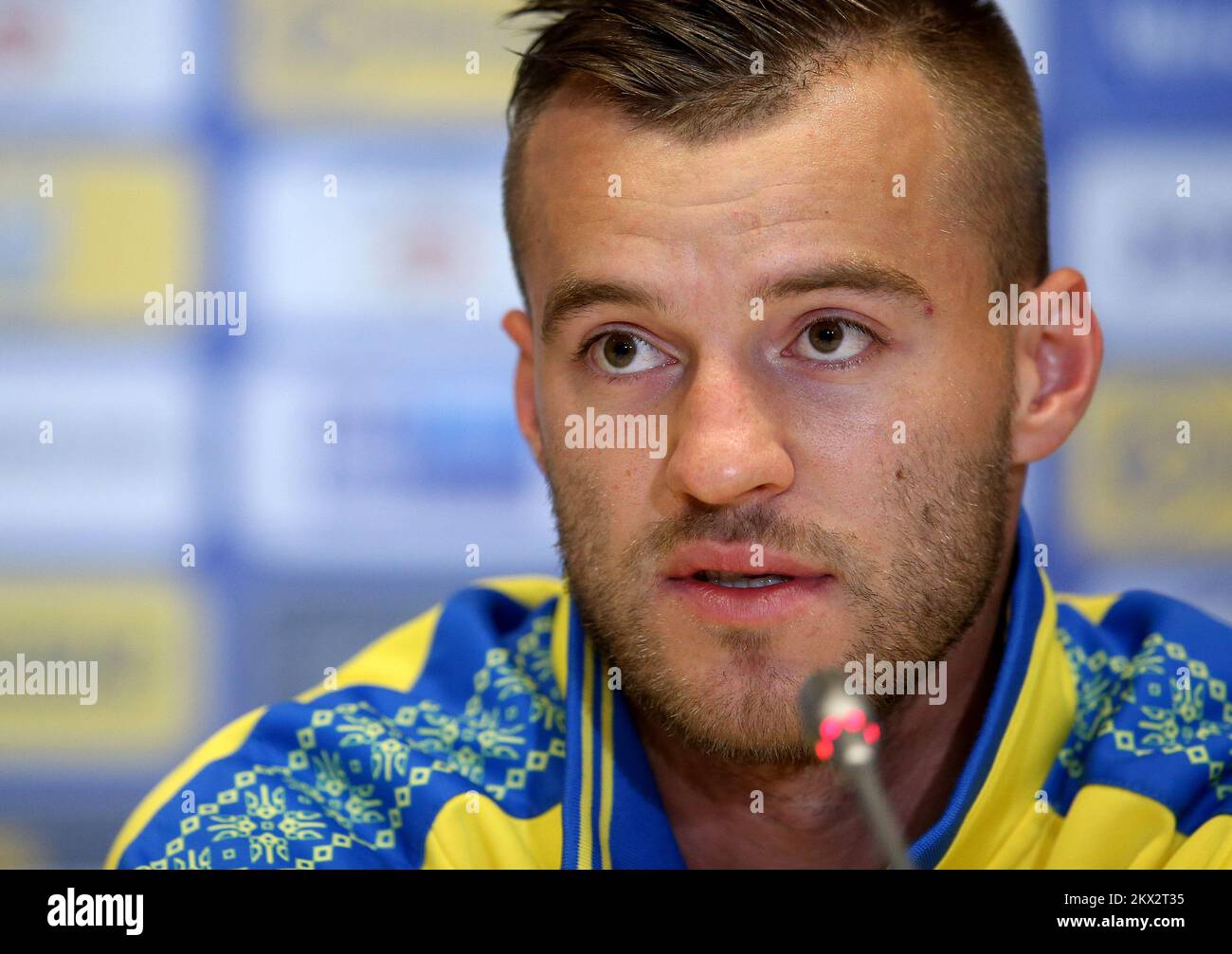 08.10.2017.,Kiev, Ukraine - Ukrainian soccer team coach Andriy ...