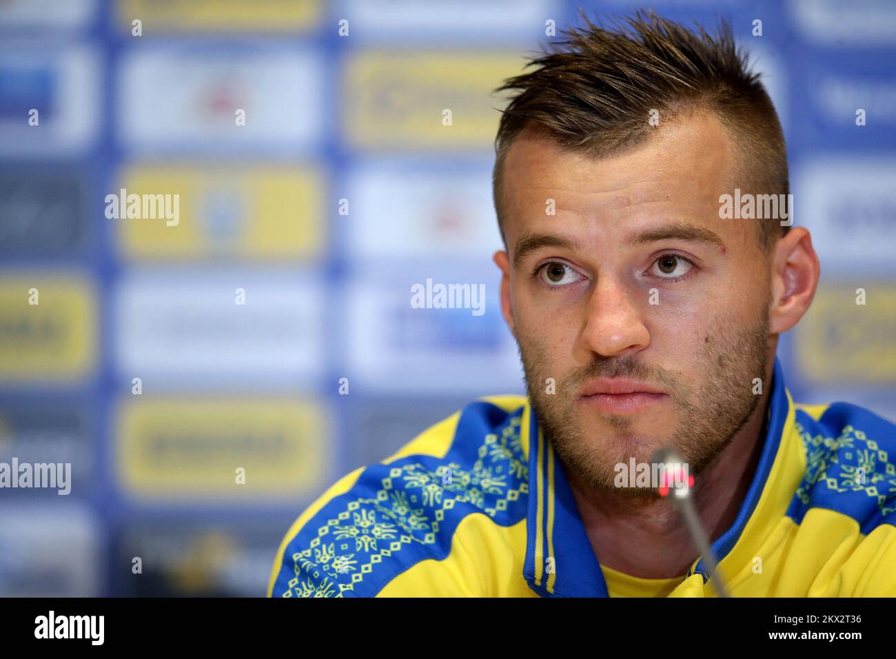 08.10.2017.,Kiev, Ukraine - Ukrainian soccer team coach Andriy ...