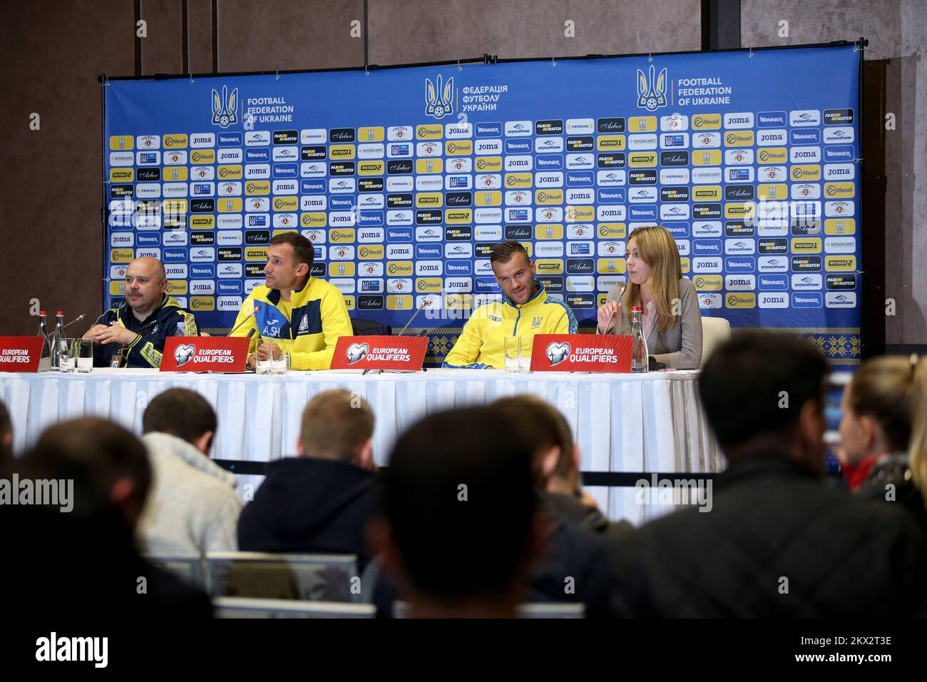 08.10.2017.,Kiev, Ukraine - Ukrainian soccer team coach Andriy ...