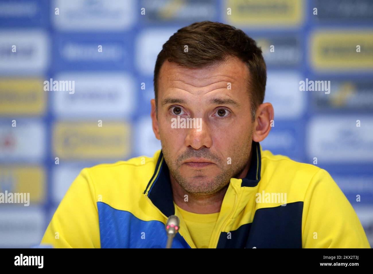 08.10.2017.,Kiev, Ukraine - Ukrainian soccer team coach Andriy ...