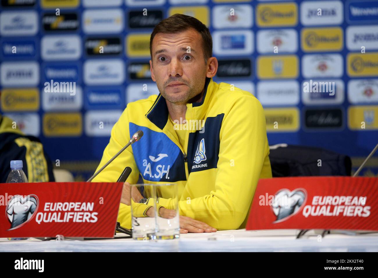 08.10.2017.,Kiev, Ukraine - Ukrainian soccer team coach Andriy ...