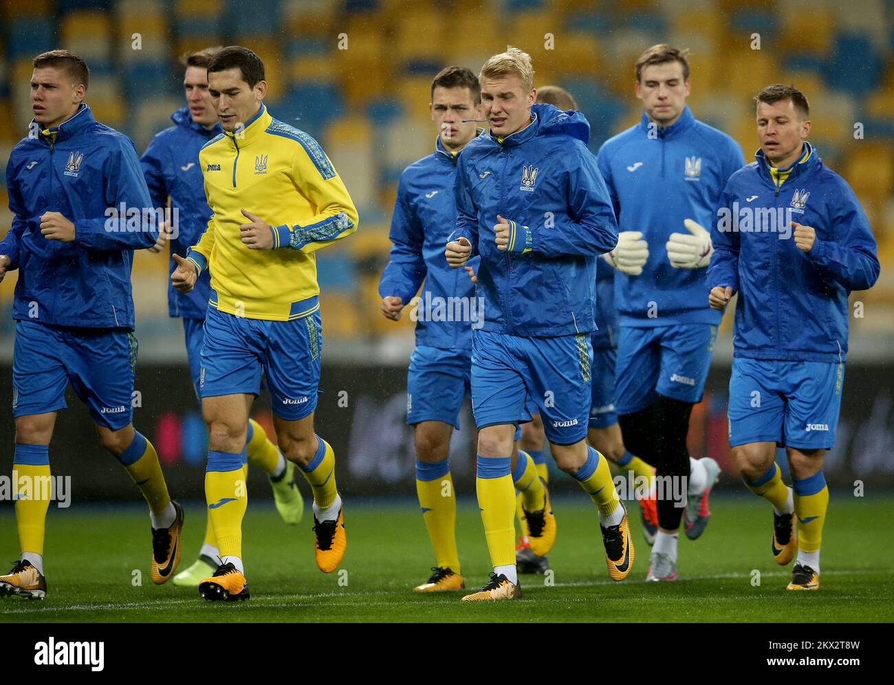 08.10.2017.,Kiev, Ukraine - Ukrainian football team training at stadium ...