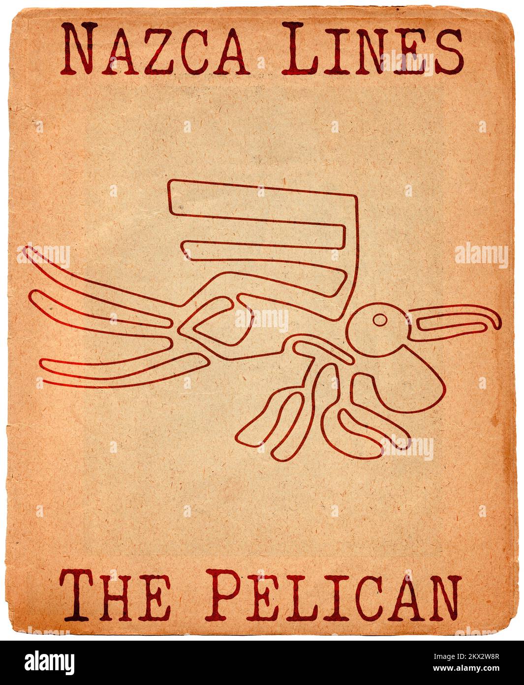 Geoglyph of the pelican from Nazca, The Nazca Lines, Nazca Desert, Per ...