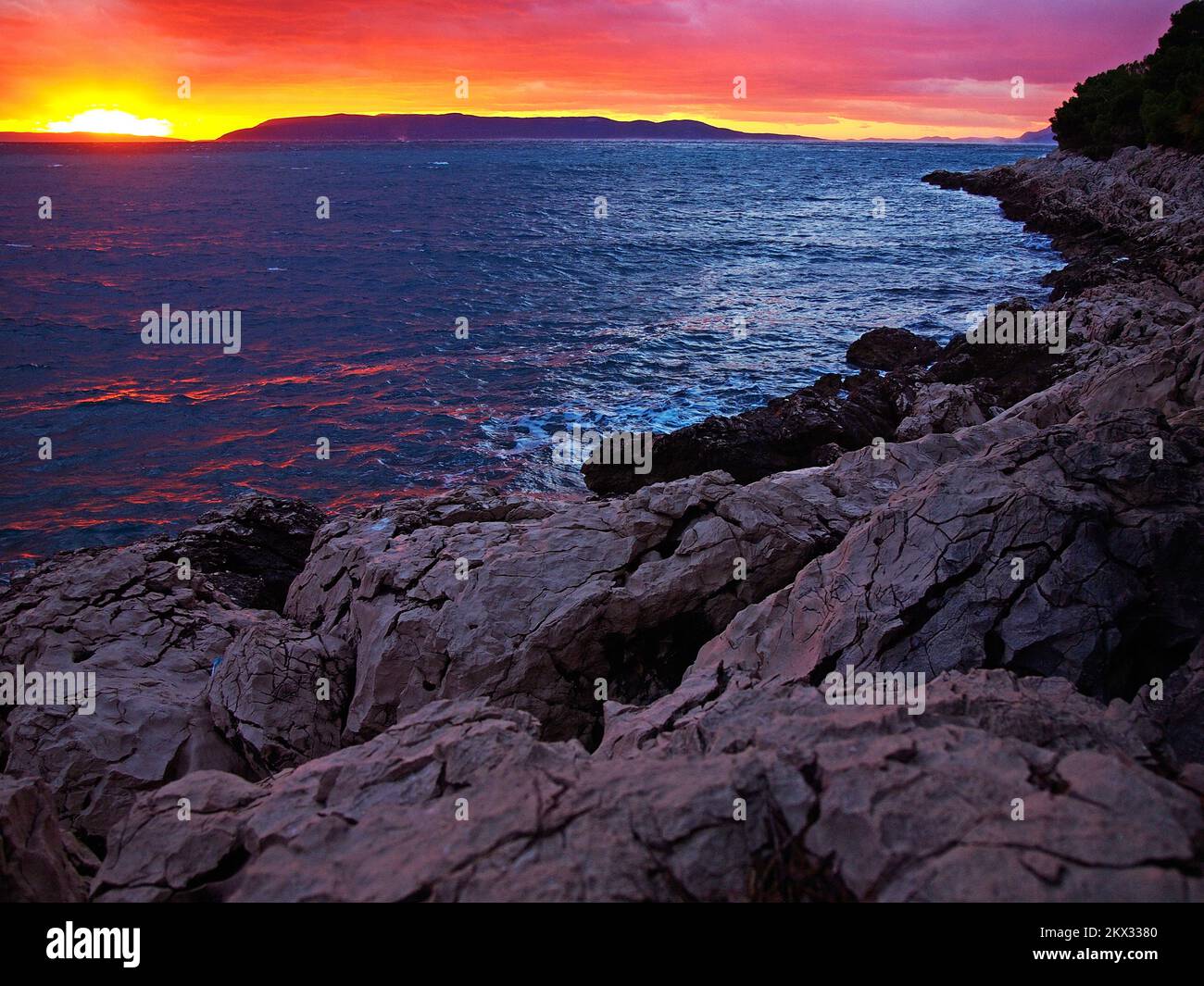 24.10.2017., Makarska - The rocks of St. Peter's peninsula in the ...