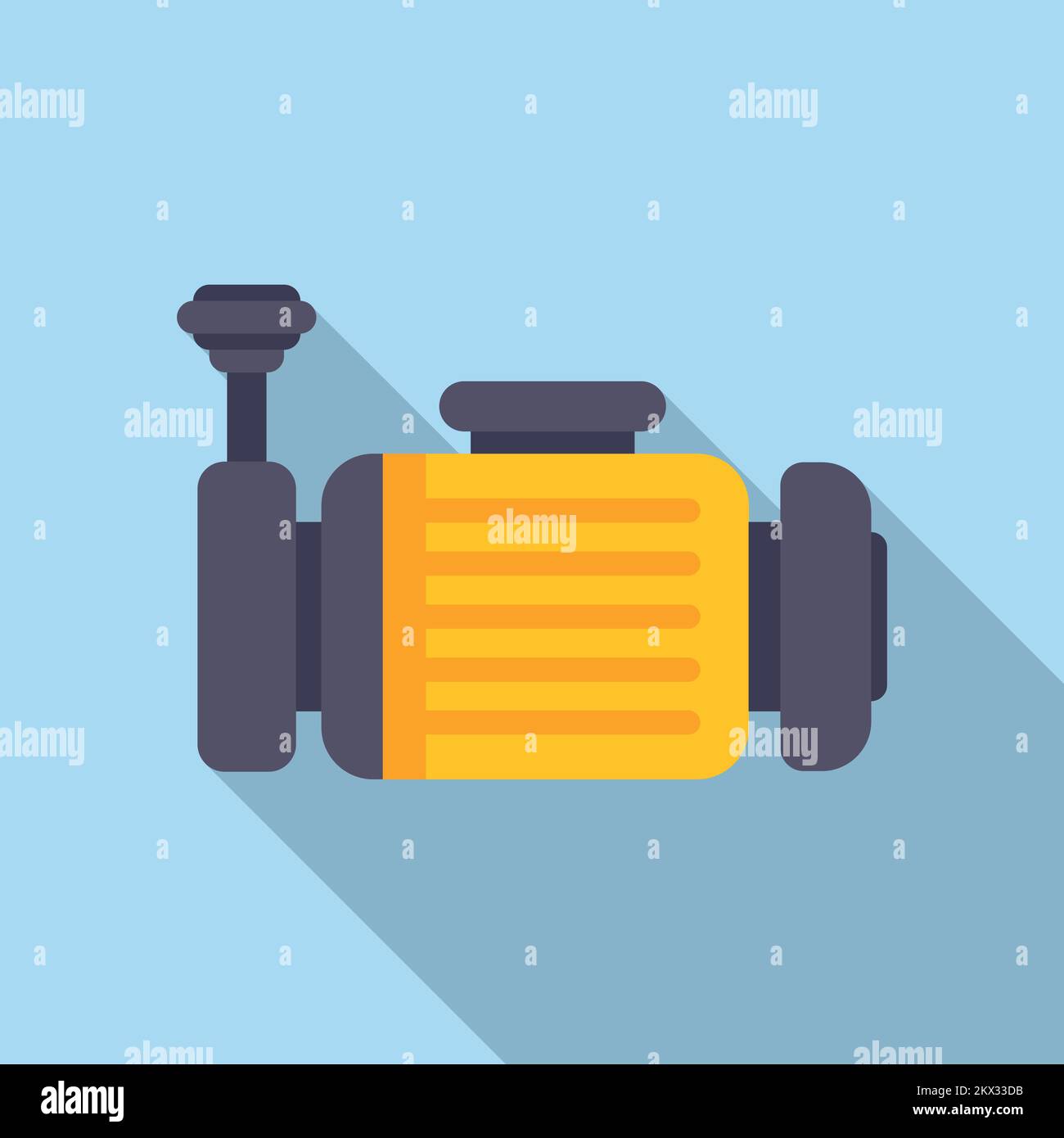 Compressor tool icon flat vector. Air machine. Tank pressure Stock ...