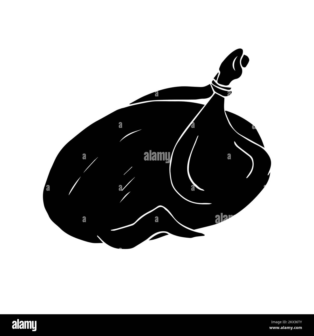 Vector hand drawn doodle black sketch turkey isolated on white background Stock Vector Image ...