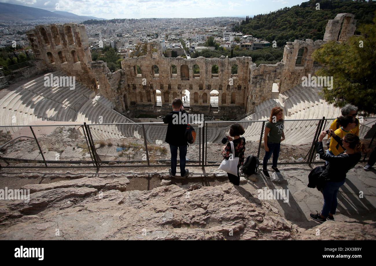 11.11.2017., Athens, Greece - The Acropolis of Athens is an ancient ...