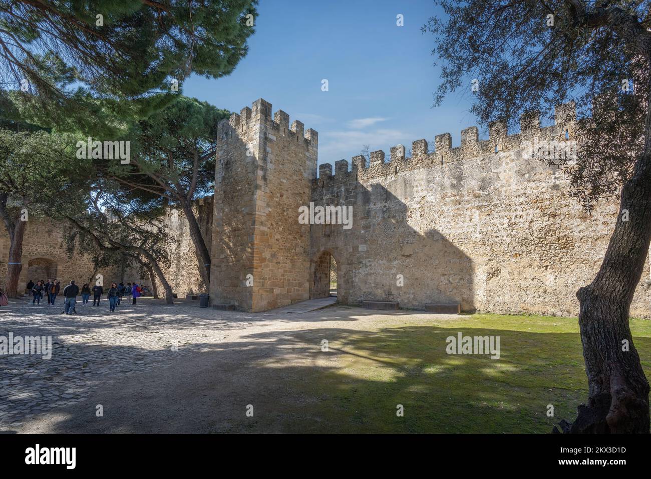 Saint George Castle (Castelo de Sao Jorge) - Lisbon, Portugal Stock ...
